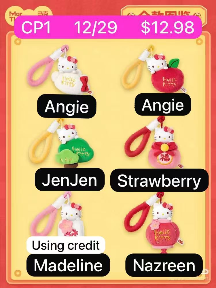 Hello Kitty Chinese New Year Series Fragrance Ornament Blind Box ...